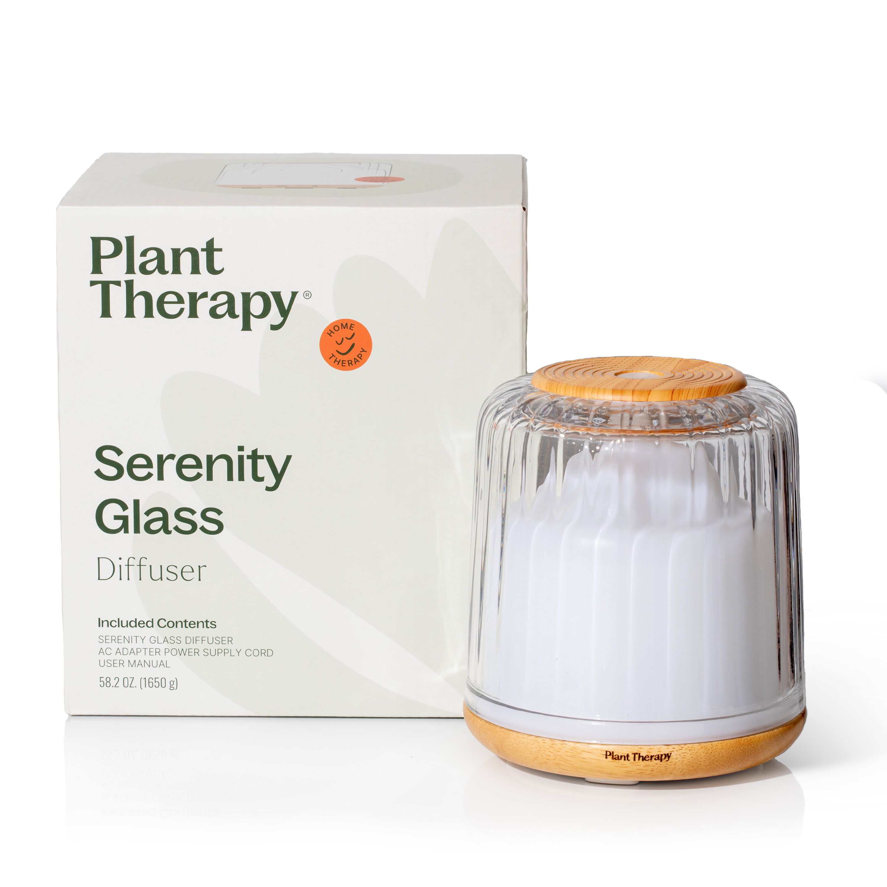 Plant Therapy Serenity Glass Diffuser, Elegant Glass Cover ...