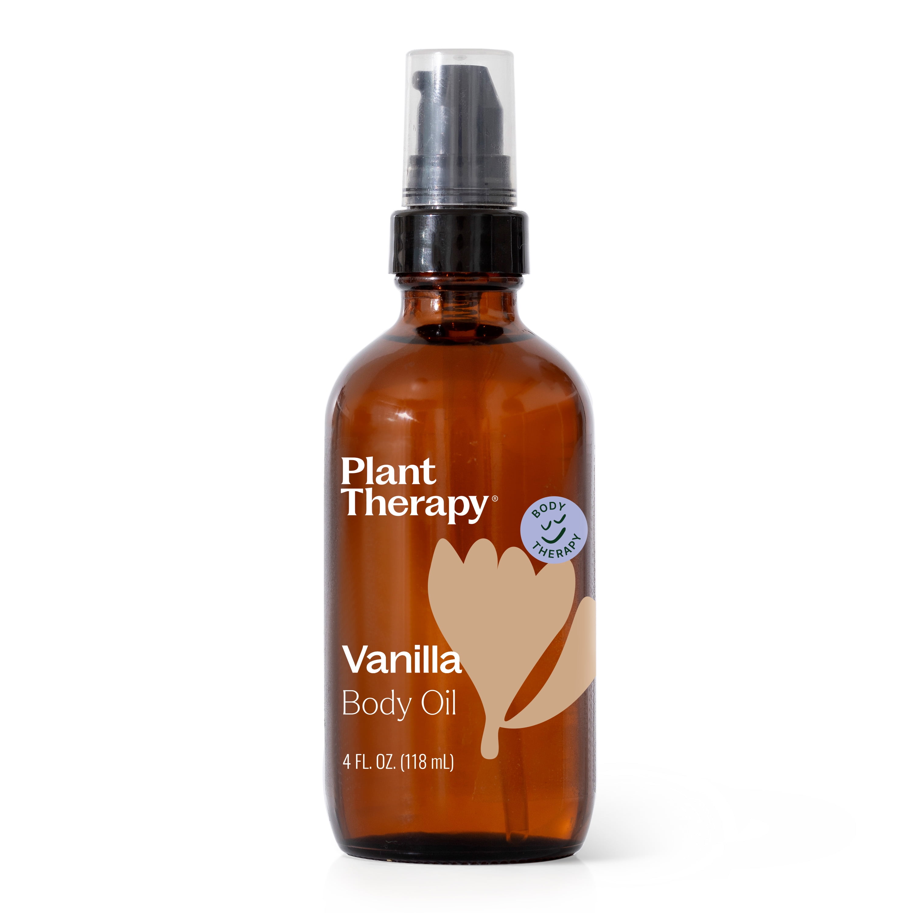 Plant Therapy Vanilla Body Oil 4 oz Sweet & Soothing Vanilla Scent ...