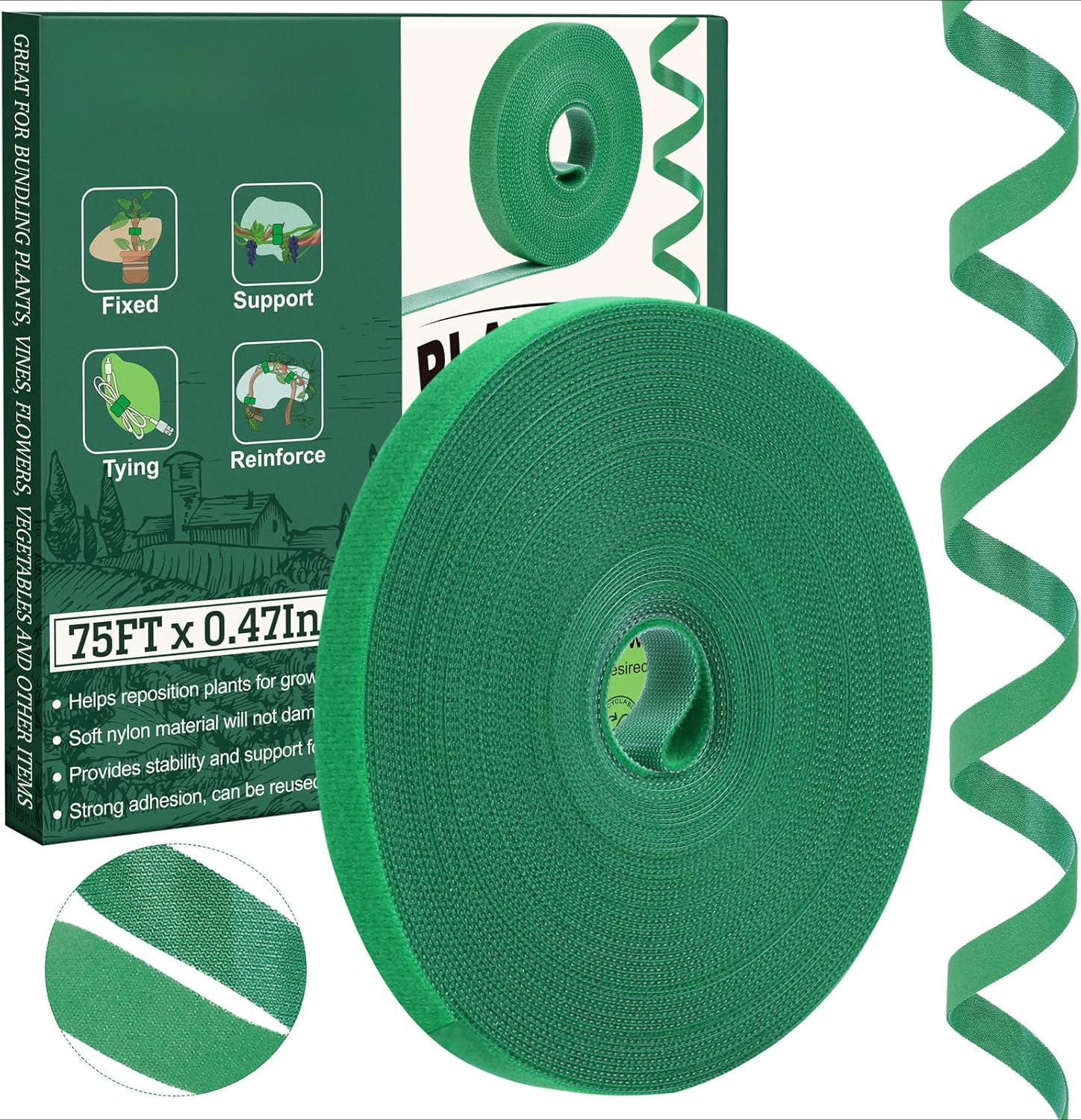 Plant Ties Reusable Garden Tape Adjustable Plant Support for Effective ...