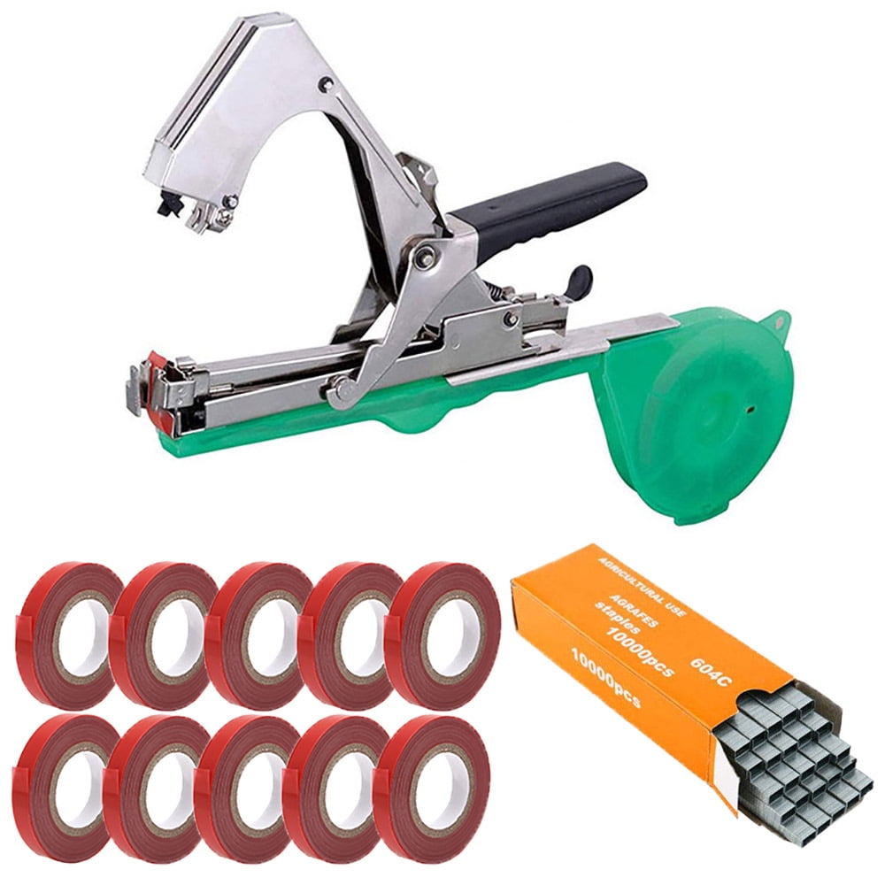 Plant Tying Machine, Garden Tapener Gun with 10 Rolls of Tape, Staples ...