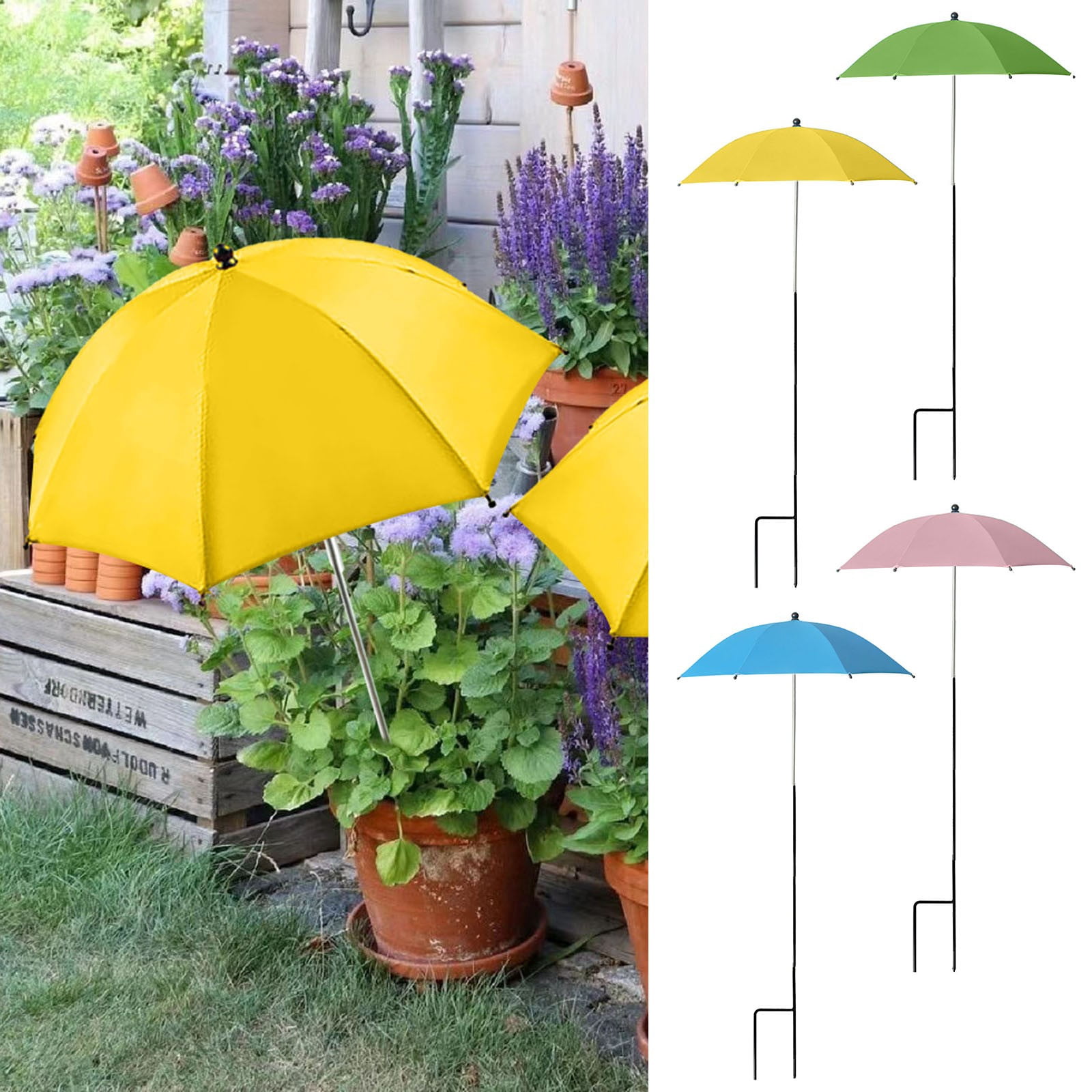 Umbrellas for Outdoor Plants, Garden Umbrella Shade for Potted and ...