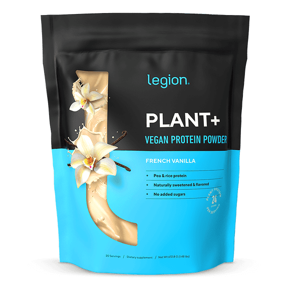 Legion Plant+ Vegan Protein Powder, Pea and Rice Blend, 25g Protein ...