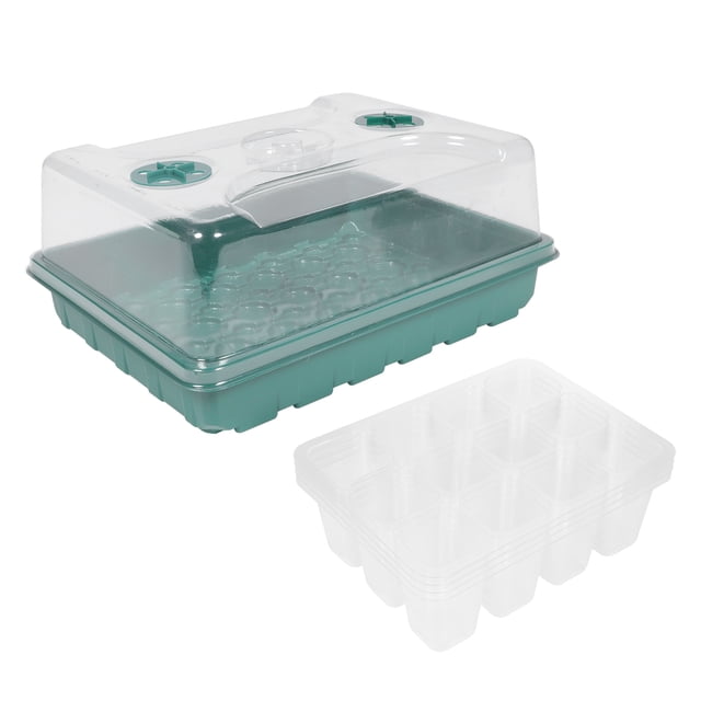 Plant Veggie Tray Plastic Flowerpot Miniature Plants Greenhouse Case ...