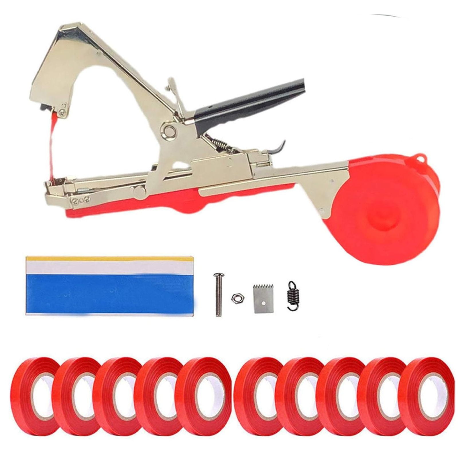 Plant Vine Tying Machine Tapener Tool, (Red) Garden Plant Tape Tool ...