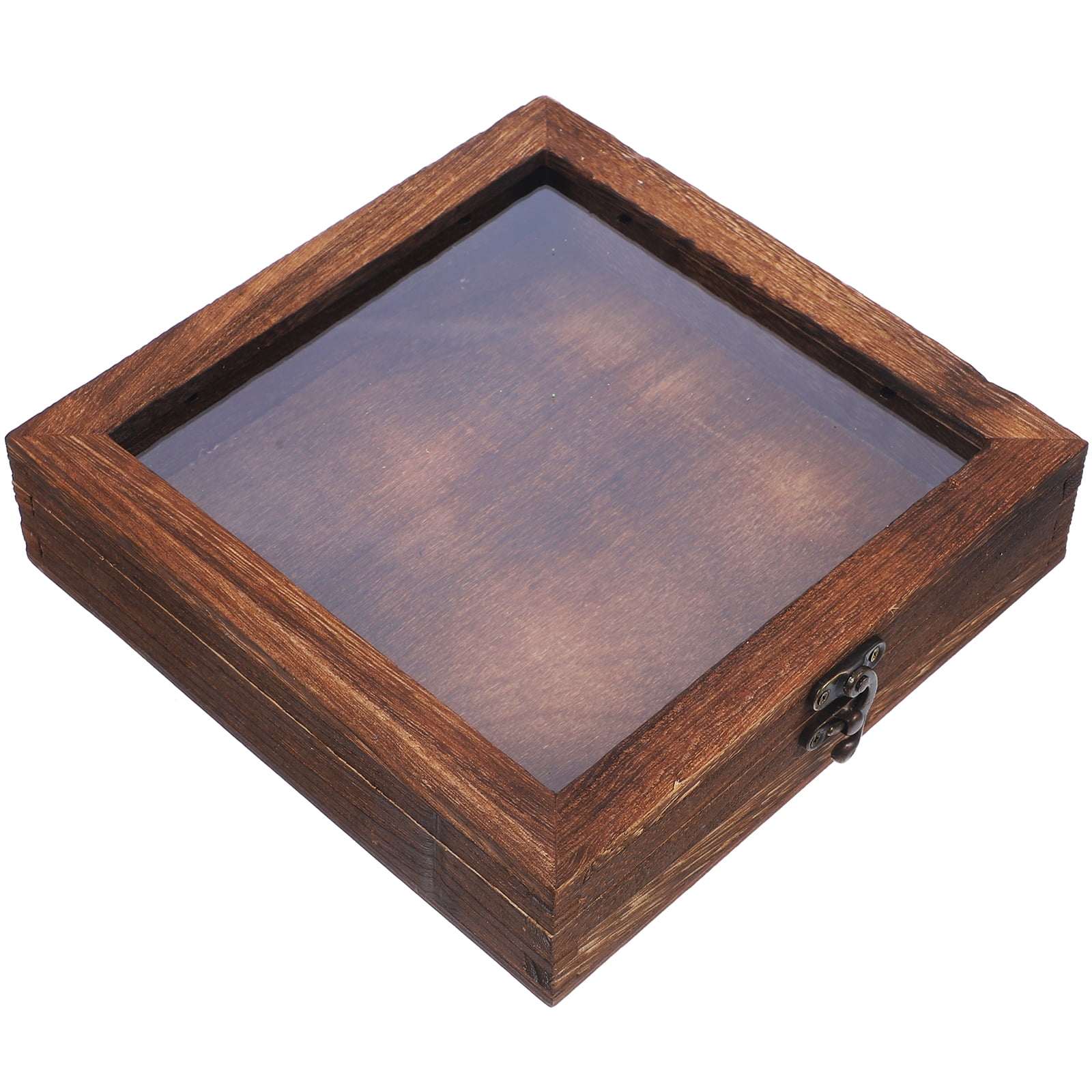NIAIZEK Reusable Light Brown Wooden Insect Display Box with Transparent ...