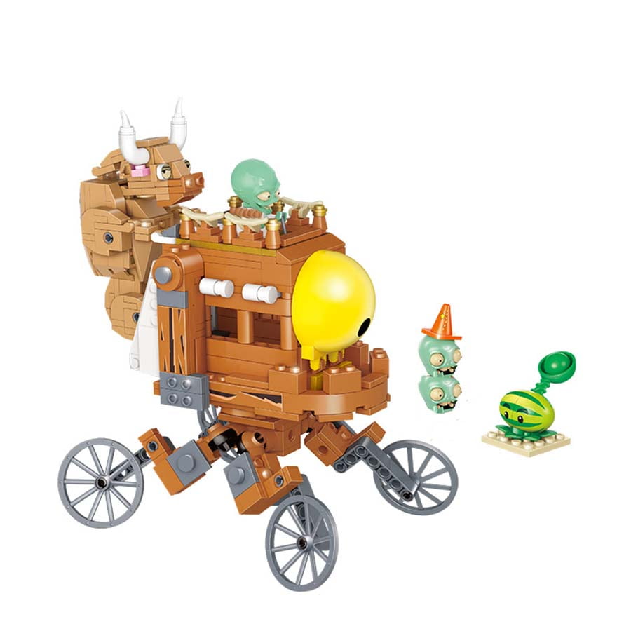 Plant War Tree House Building Blocks Crazy Backyard Zombie Attack Set ...