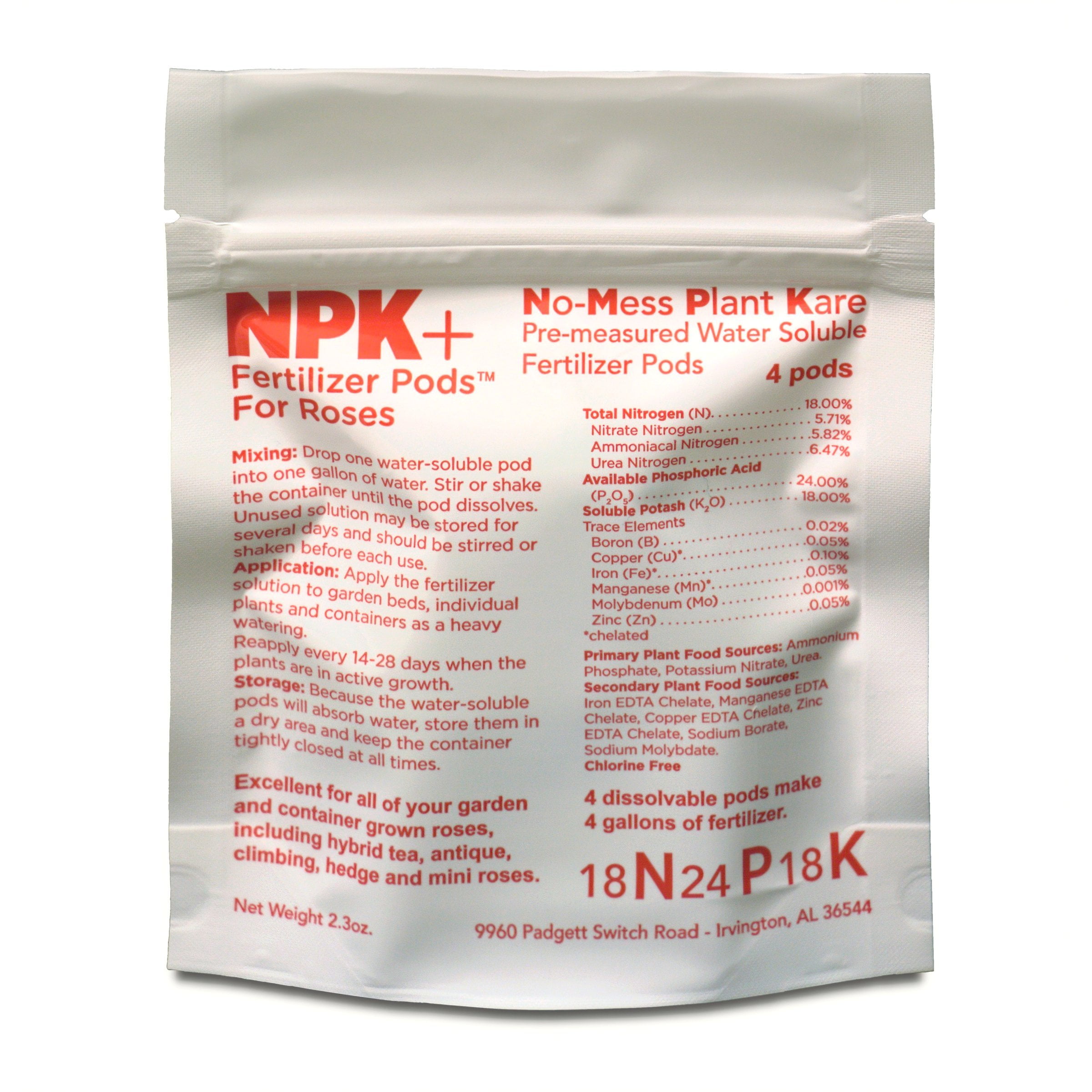 Plant With Purpose NPK+ Fertilizer Pods for Roses 2.3 oz. (4-Pack ...