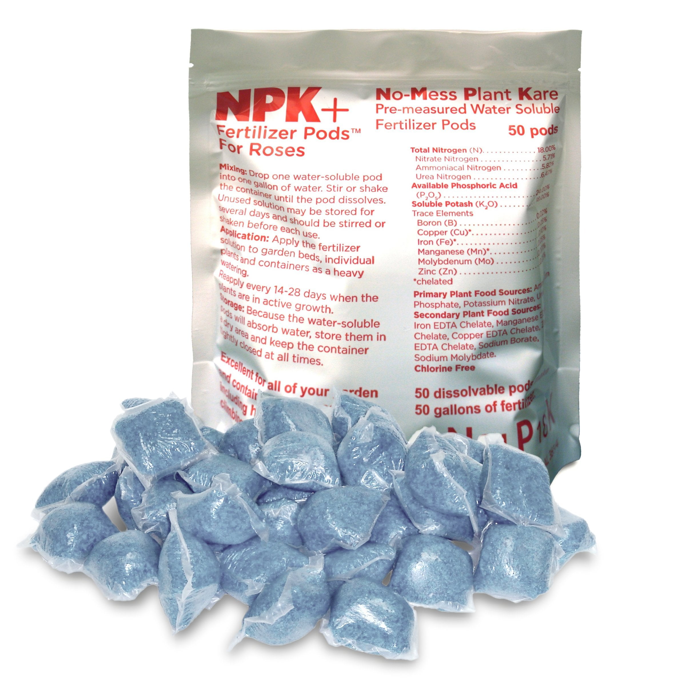 Plant With Purpose NPK+ Fertilizer Pods for Roses 28 oz. (50-Pack ...