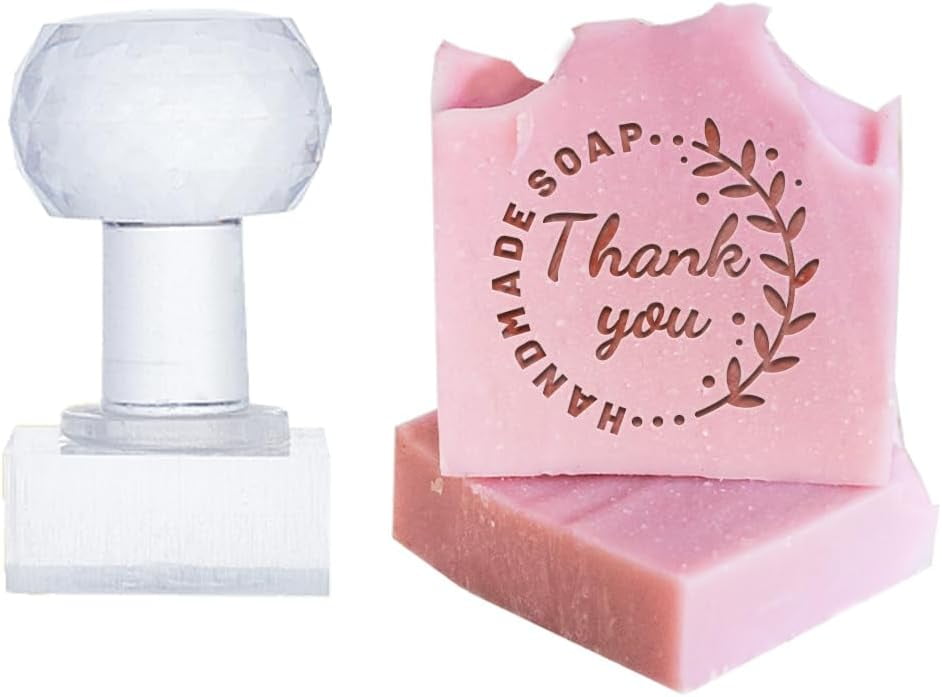 Plant Words Acrylic Stamp Soap Embossing Stamp with Handle 1.38inch ...
