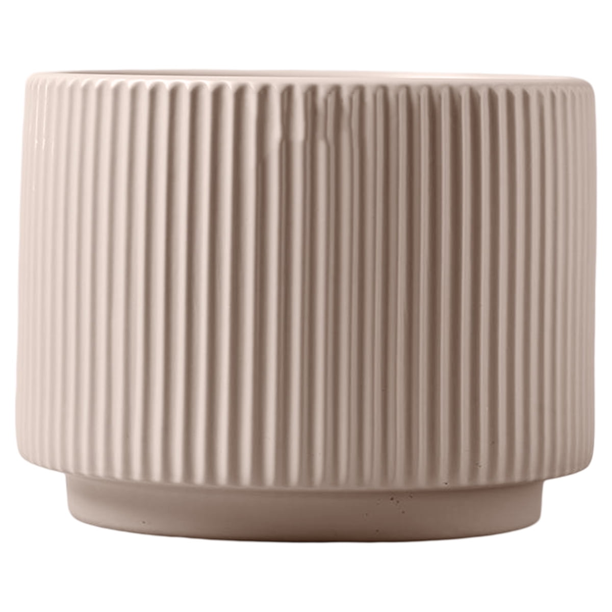 Plant pot Ceramic planter with tray with built-in cylindrical design ...