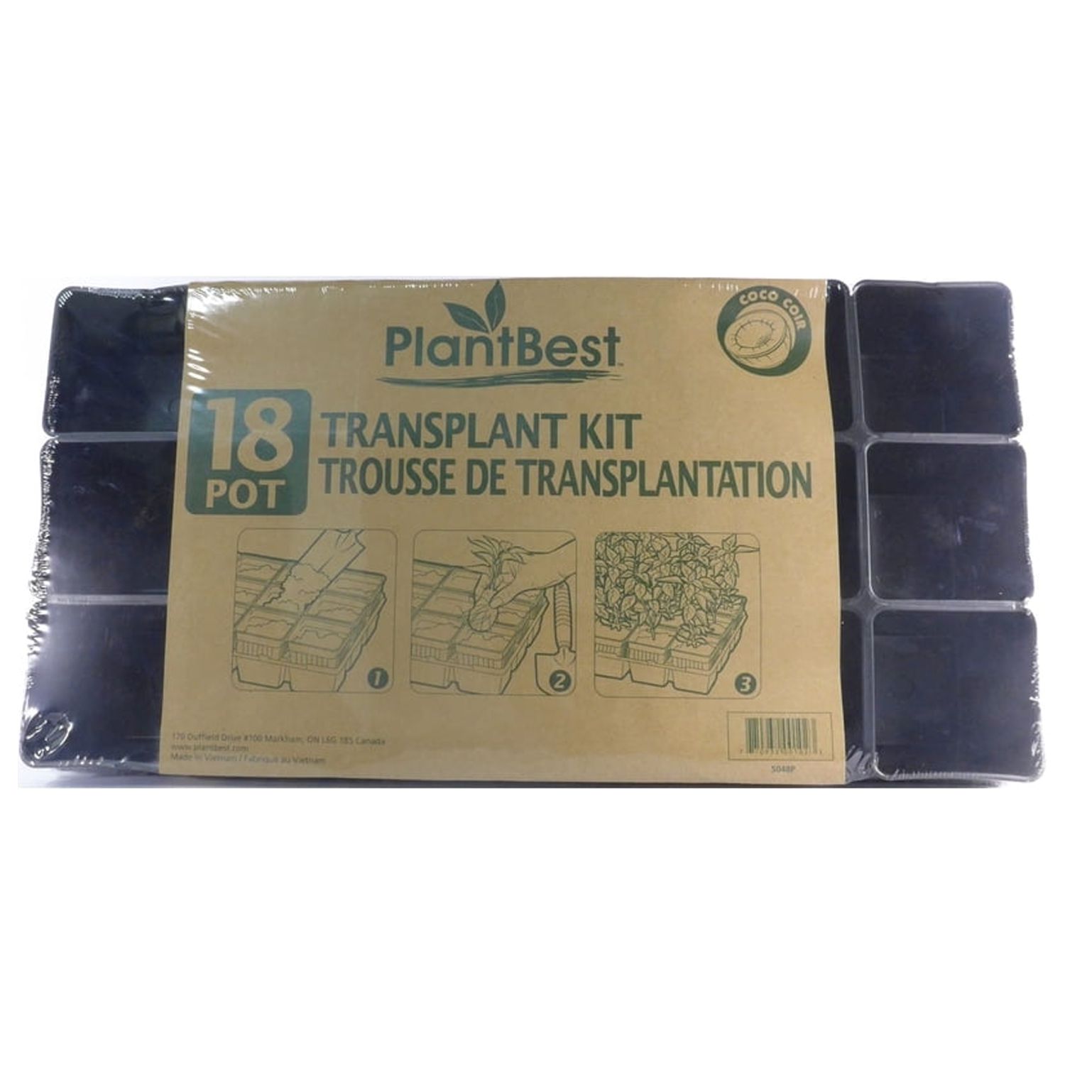 PlantBest 18 Cells 2 in. H X 11 in. W X 21 in. L Plant Transplant ...
