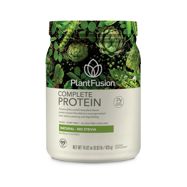 PlantFusion Complete Vegan Protein Powder, Natural, 21g Protein, 0.9lb, 14.8oz - Walmart.com