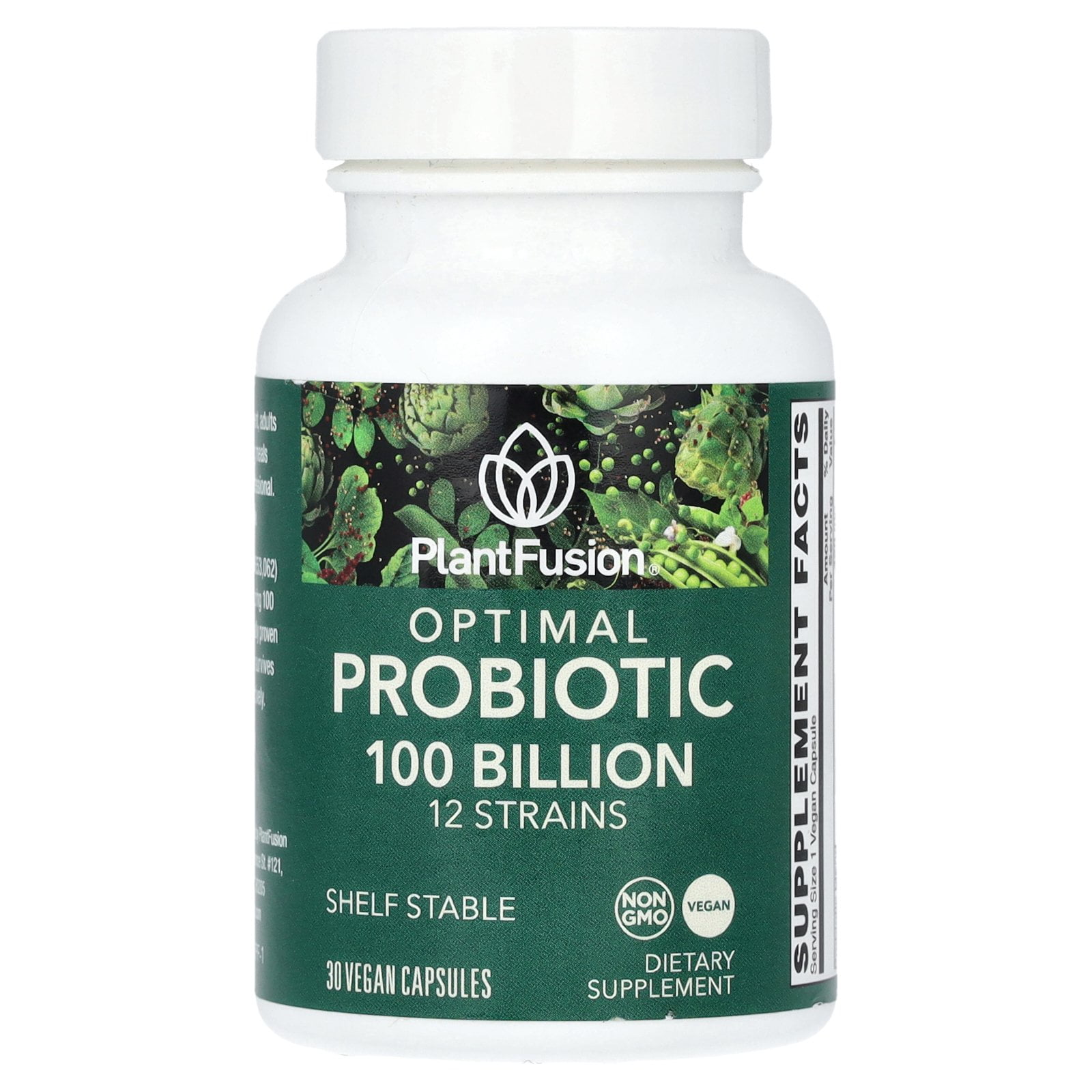 PlantFusion Optimal Probiotic, 100 Billion CFU, 30 Vegan Capusules ...