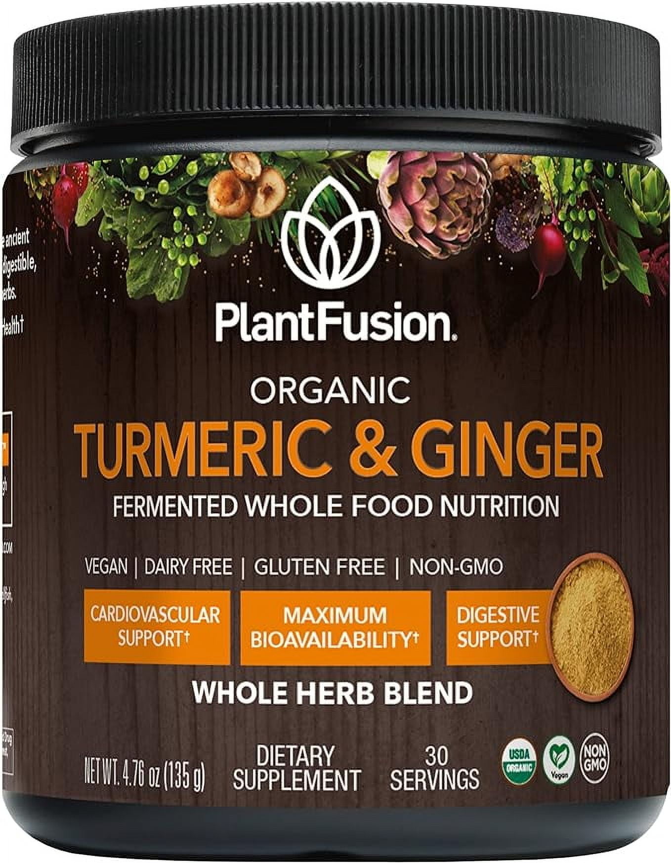 PlantFusion Turmeric and Ginger Drink Mix - Fermented Whole Food ...
