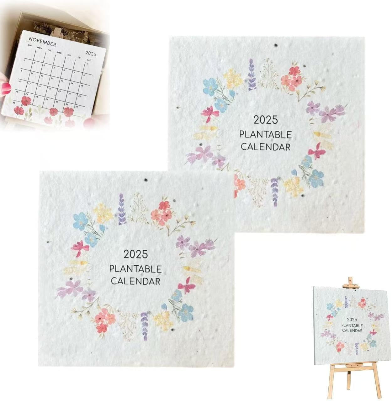 Plantable Seed Calendar 2025, Modern Greenery Calendar Planner with ...