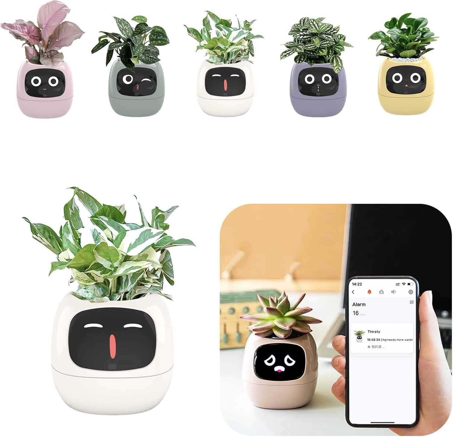 Plantagotchi Planter, AI Smart Plant Pot, Ai Planter Pot, Ivy Smart ...