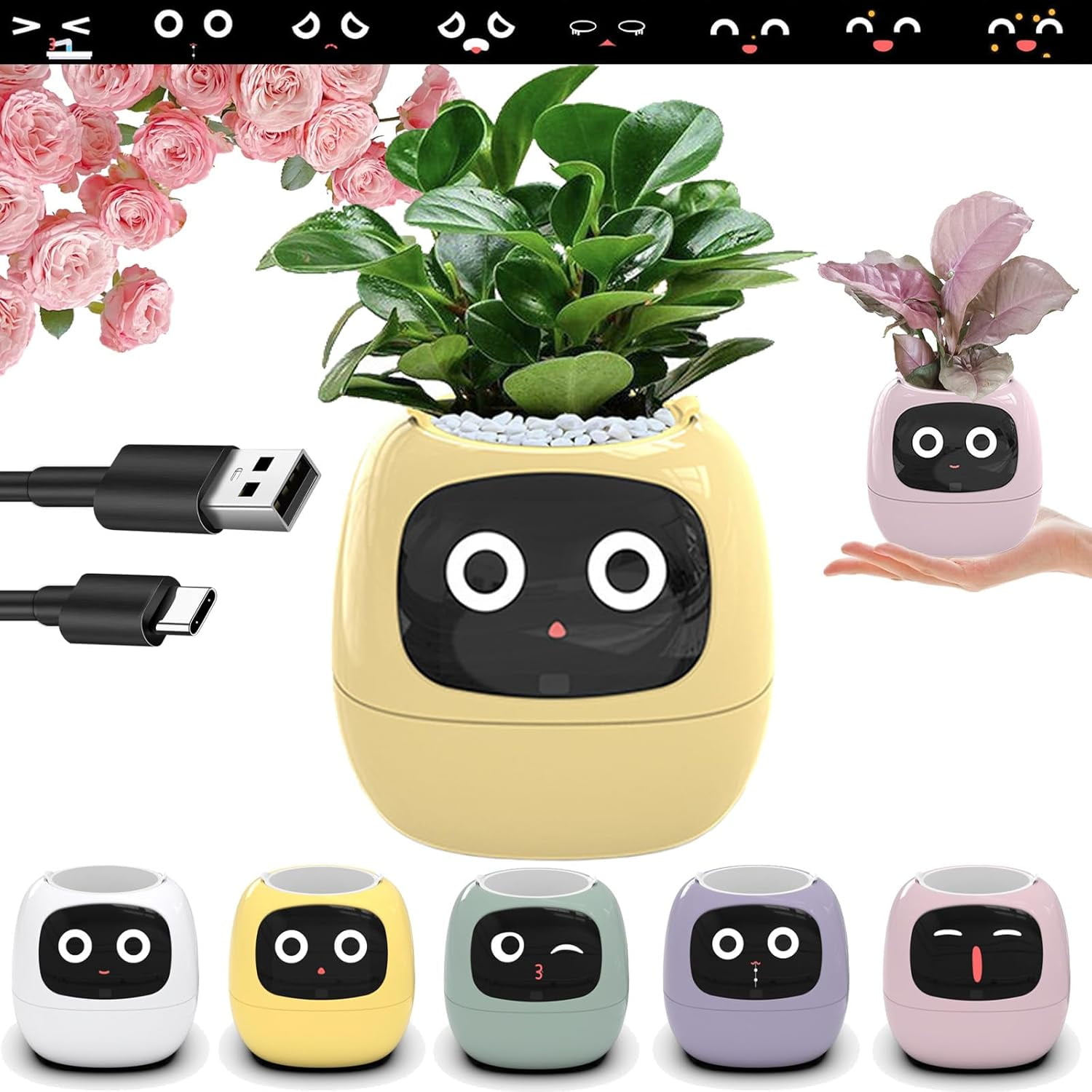 Plantagotchi Planter, Sproutly-Smart Ai Plant Pot, Plantagotchi Smart ...
