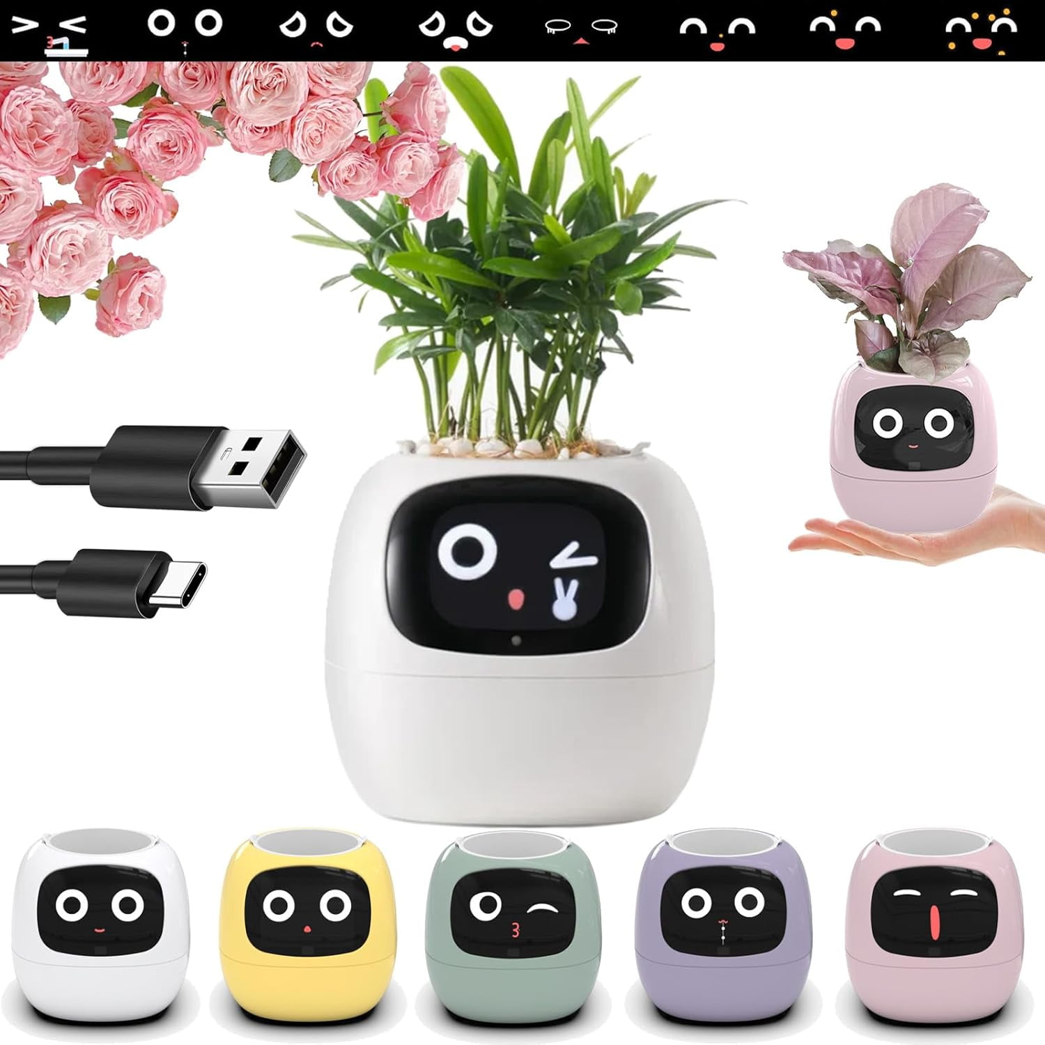 Plantagotchi Planter, Sproutly-Smart Ai Plant Pot, Plantagotchi Smart ...