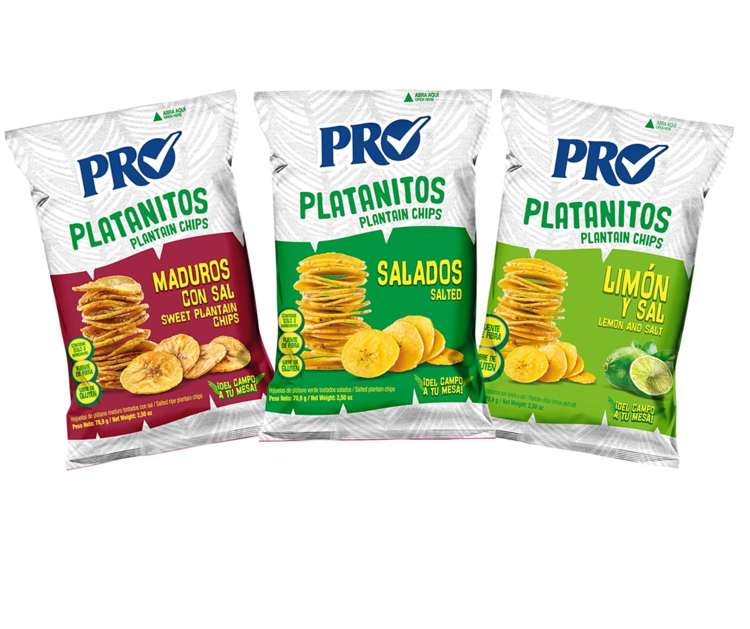 Plantain Chips Bundle - MZF22 Sweet, Salted, Lemon & Salt Flavors ...