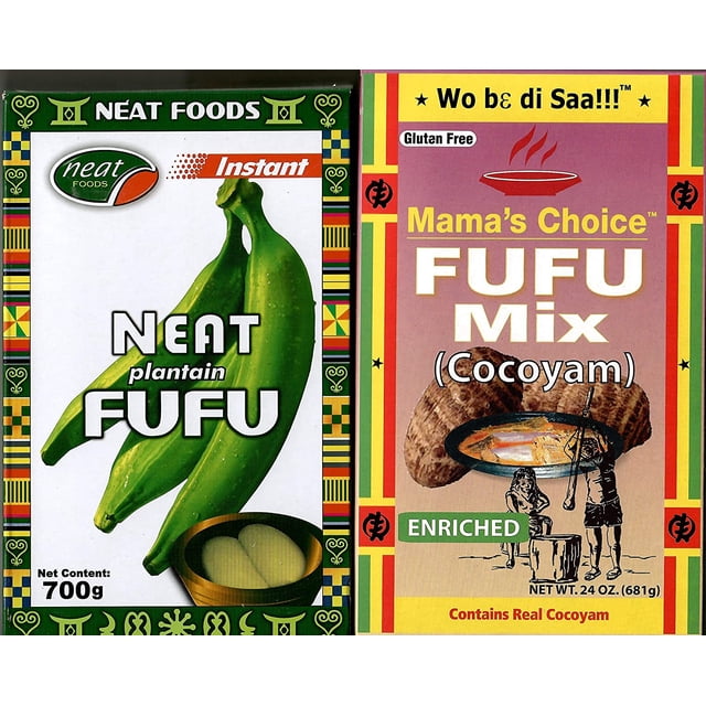 Plantain Fufu Flour (700g) and Cocoyam Fufu Flour (681g) Combination ...