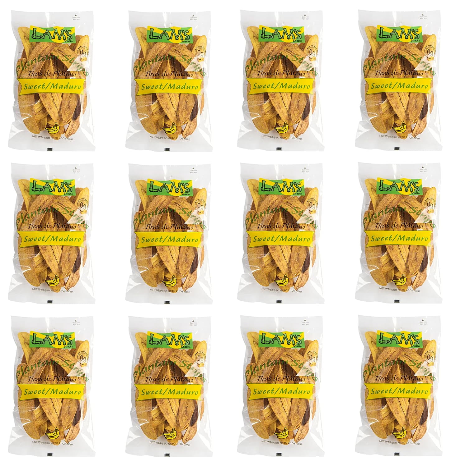 Plantain strips | Vegetable | 2.1oz | 60g | Healthy | Gluten | Banana Chips (Sweet/Maduro) | All ...