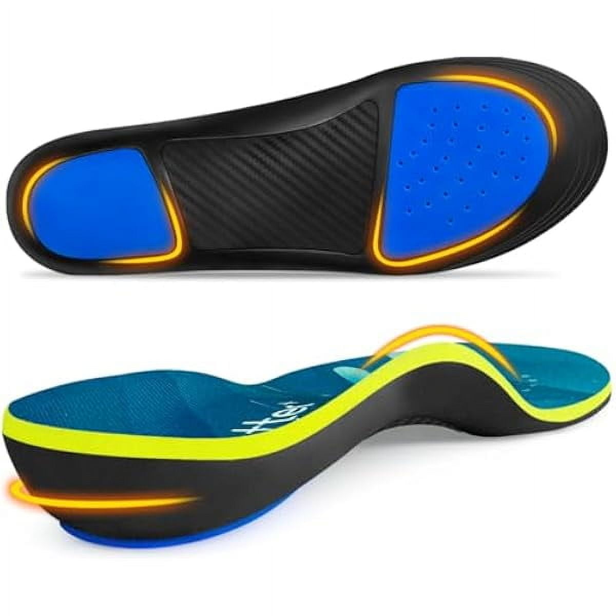 Plantar Fasciitis Insoles, 220+lbs Heavy Duty High Arch Support Inserts ...