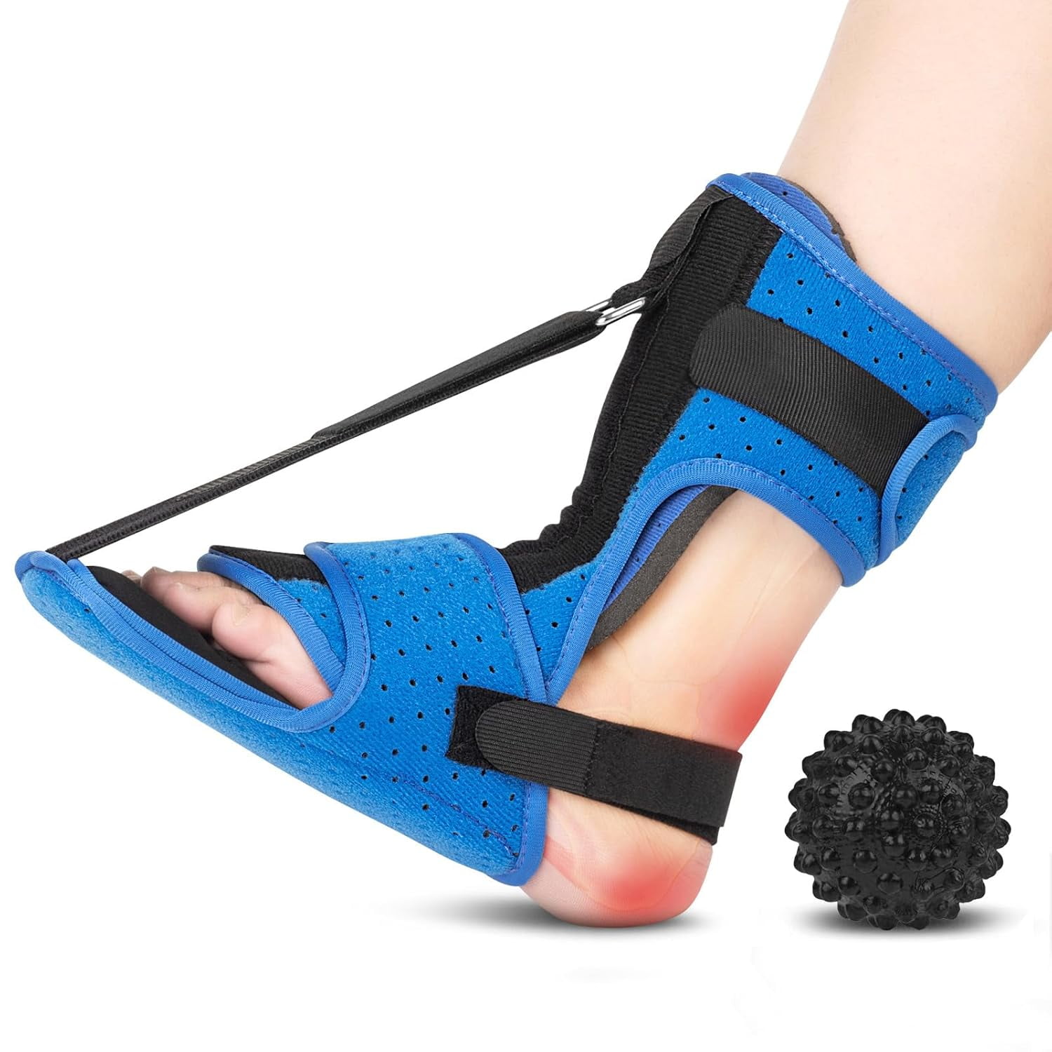 Plantar Fasciitis Night Splint with Massage Ball for Plantar Fasciitis ...