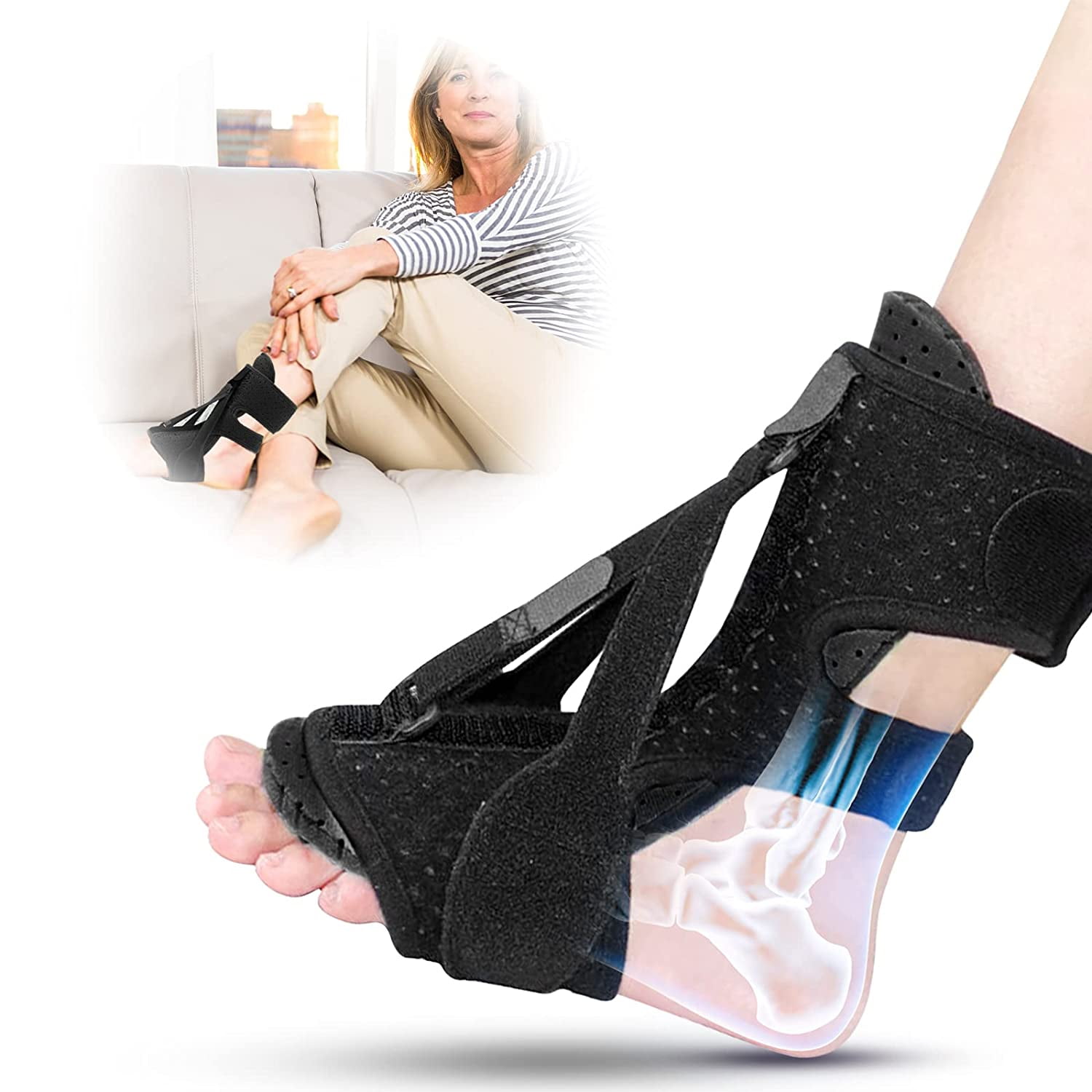 Plantar Fasciitis Night Splint,Plantar Fasciitis Relief ,3 Adjustable ...