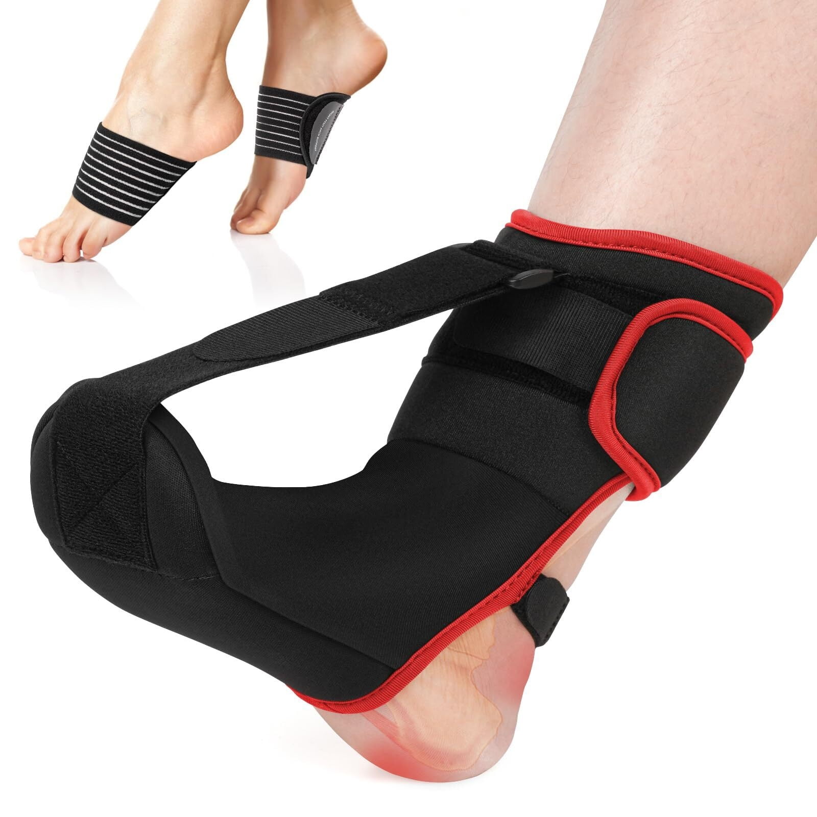Plantar Fasciitis Night Splint Sock: Soft Plantar Fasciitis Brace with Arch Support for Sleeping ...