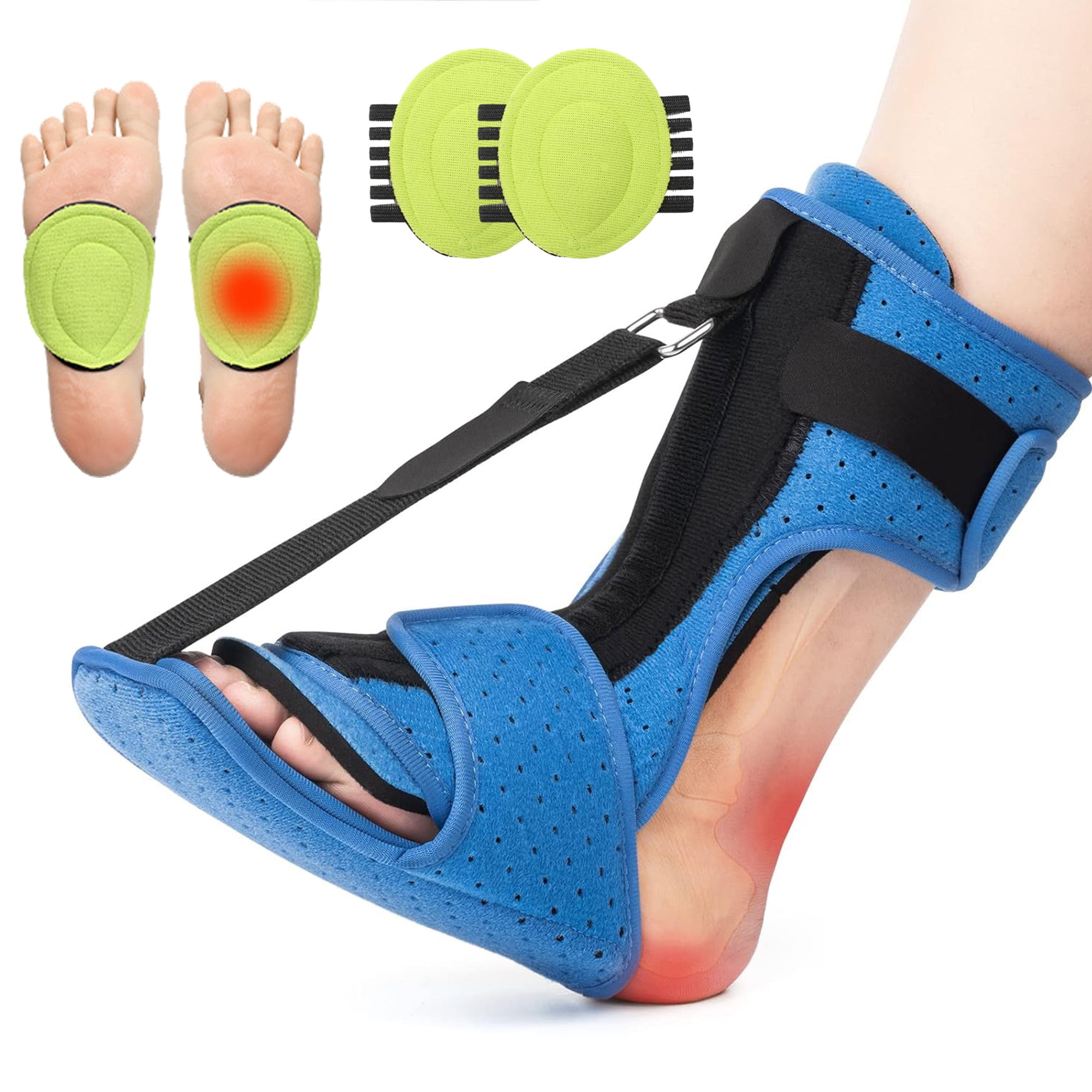 2pcs Plantar Fasciitis Night Splint with 3 Adjustable Straps for Foot ...