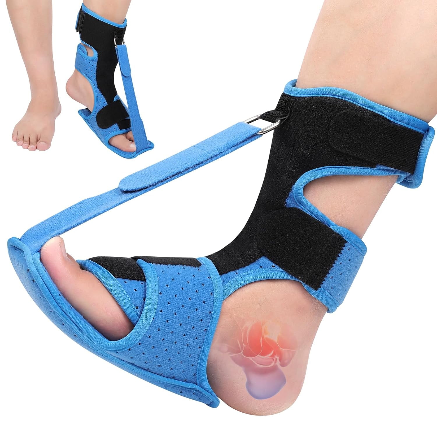 2pcs Plantar Fasciitis Night Splint with 3 Adjustable Straps for Foot ...