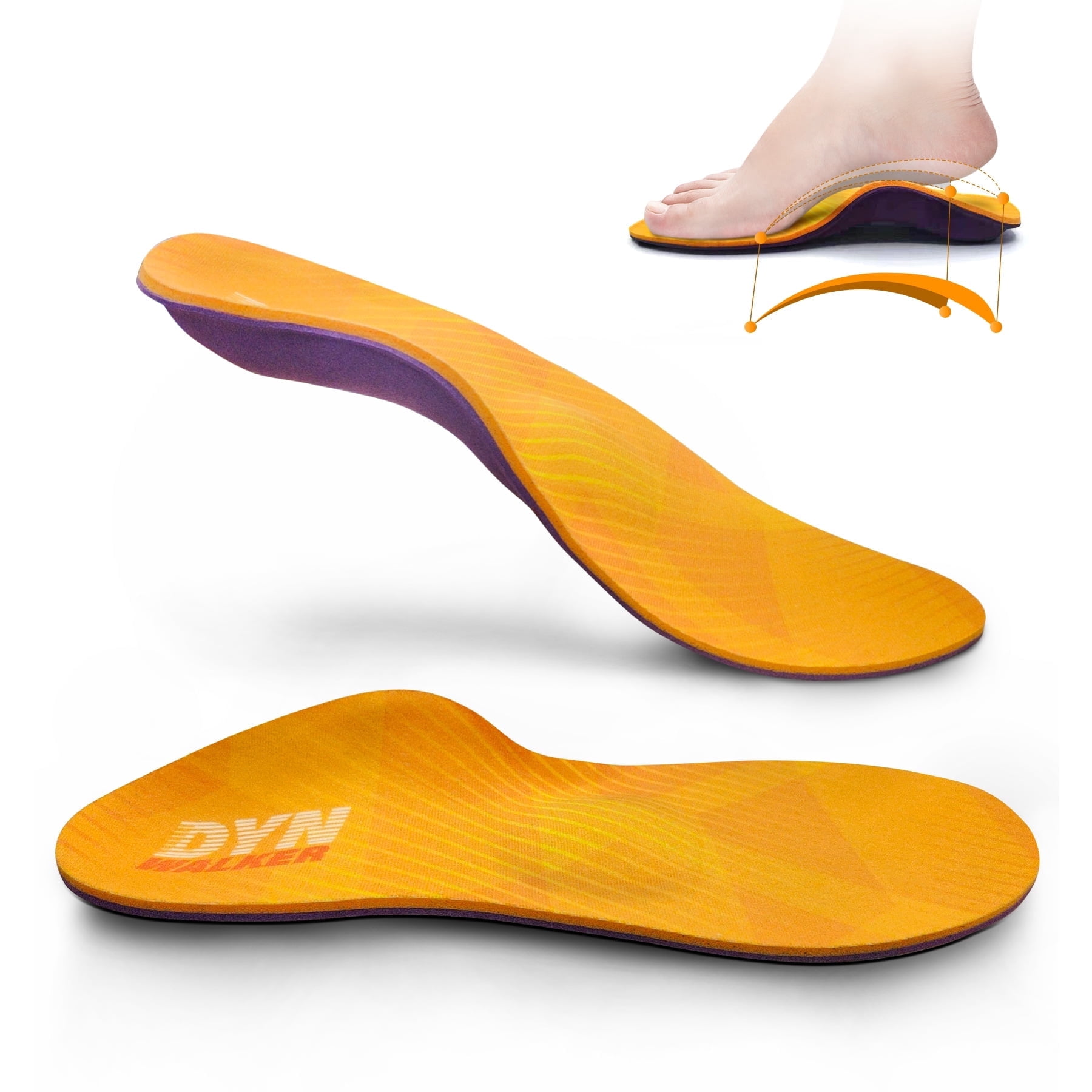 DynWalker Women's Orthotic Insoles, Arch Support for Flat Feet ...