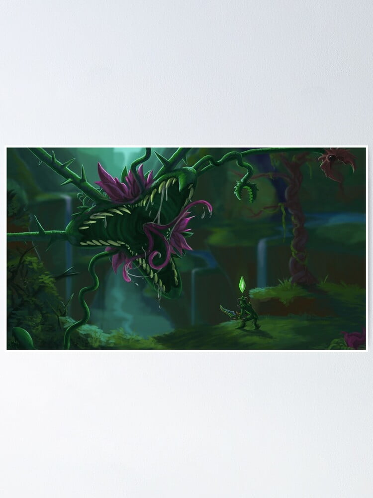 Plantara Boss Fight Jungle Biome Terraria Video Game Fan Art Fashion ...