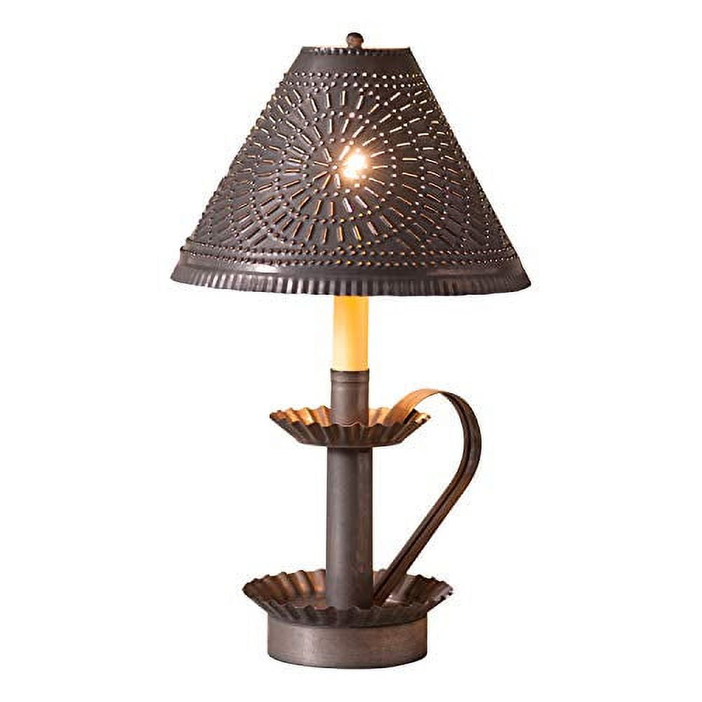 Plantation Candlestick Lamp with Chisel Shade in Kettle Black - Walmart.com