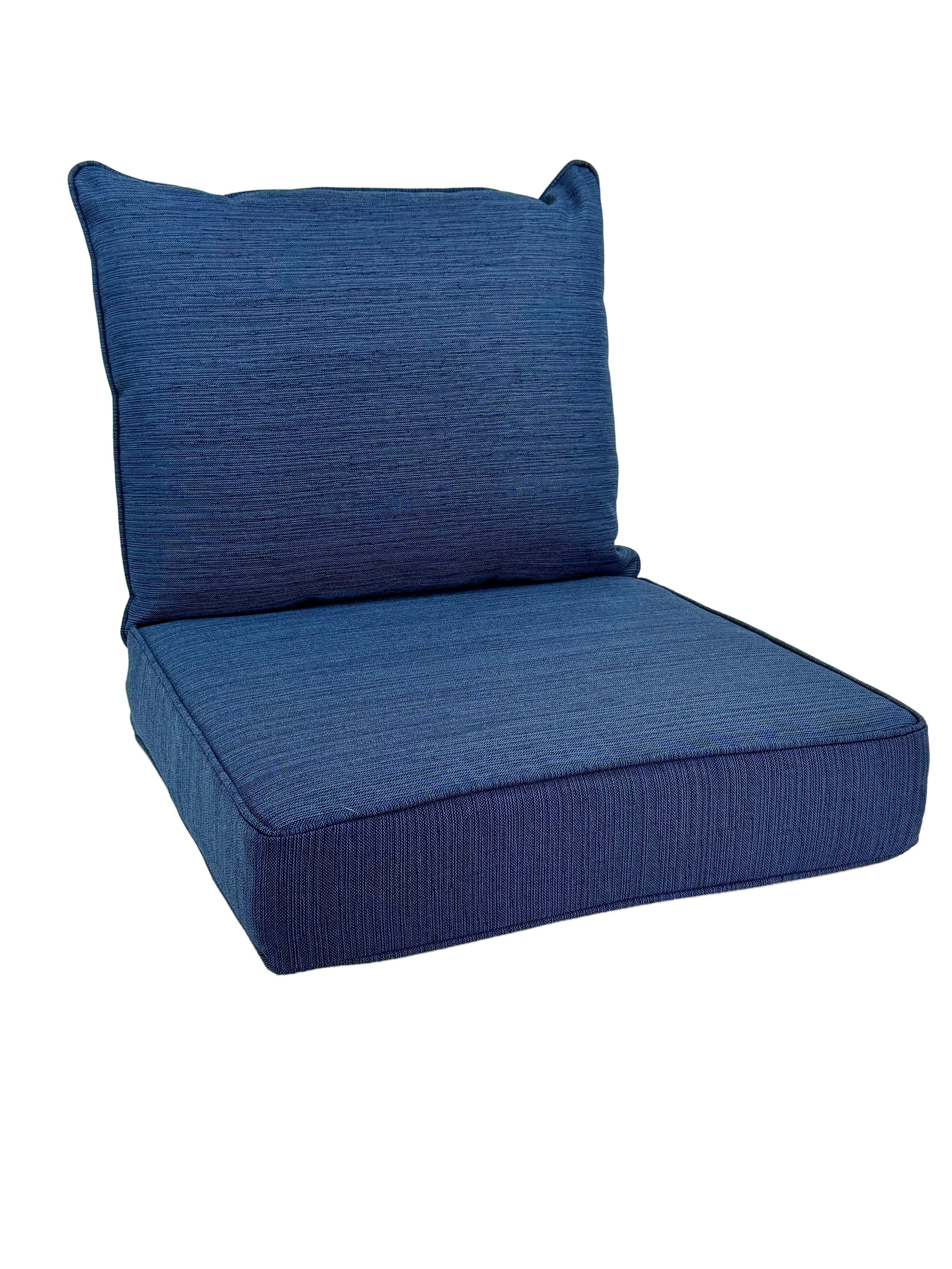 Plantation Patterns Outdoor Deep Seat Chair Cushion Set Navy Polyester ...