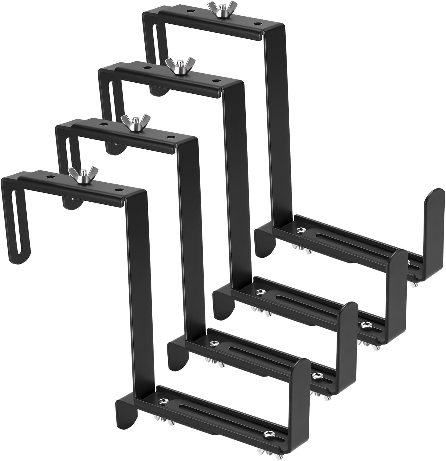 Planter Box Brackets, Adjustable Flower Box Brackets for Deck Railing ...