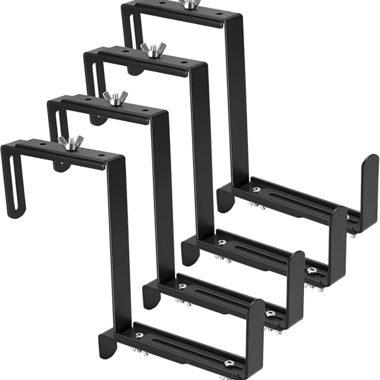 Planter Box Brackets, Adjustable Flower Brackets for Deck Railing, No ...