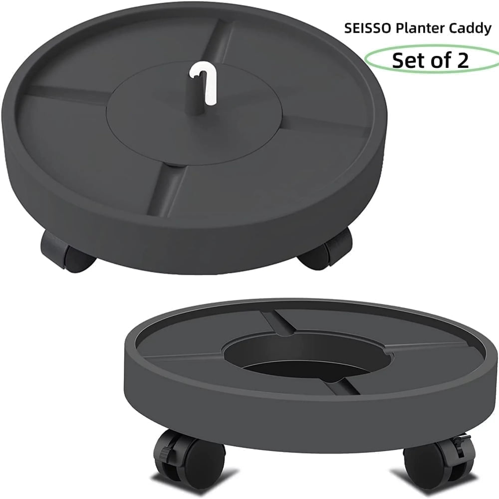 DEWEL Heavy Duty Plant Caddy with Wheels Adjustable Rollers Outdoor ...