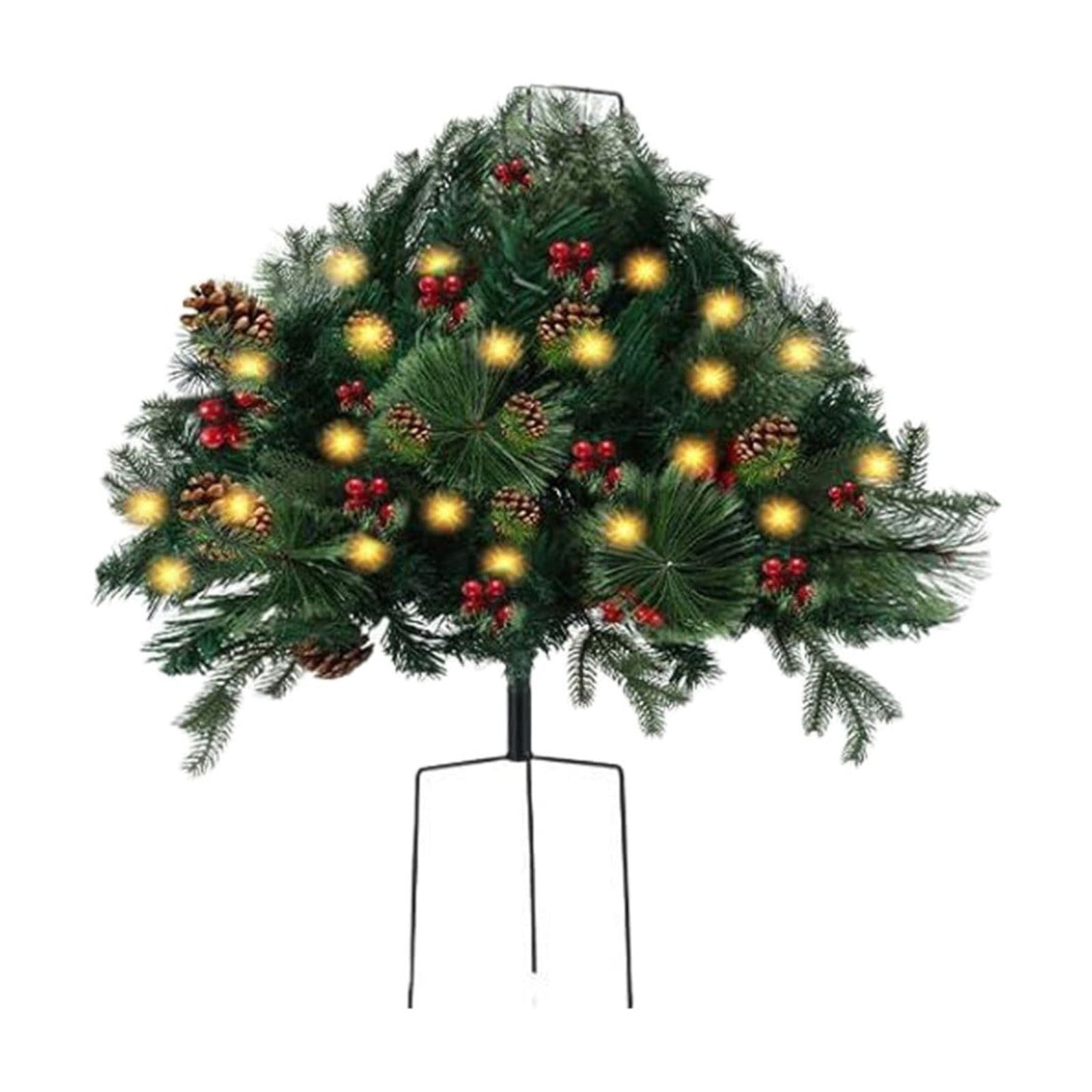 Planter, Christmas Urn Fillers Outdoor Front Porch, Pre Lit Christmas ...