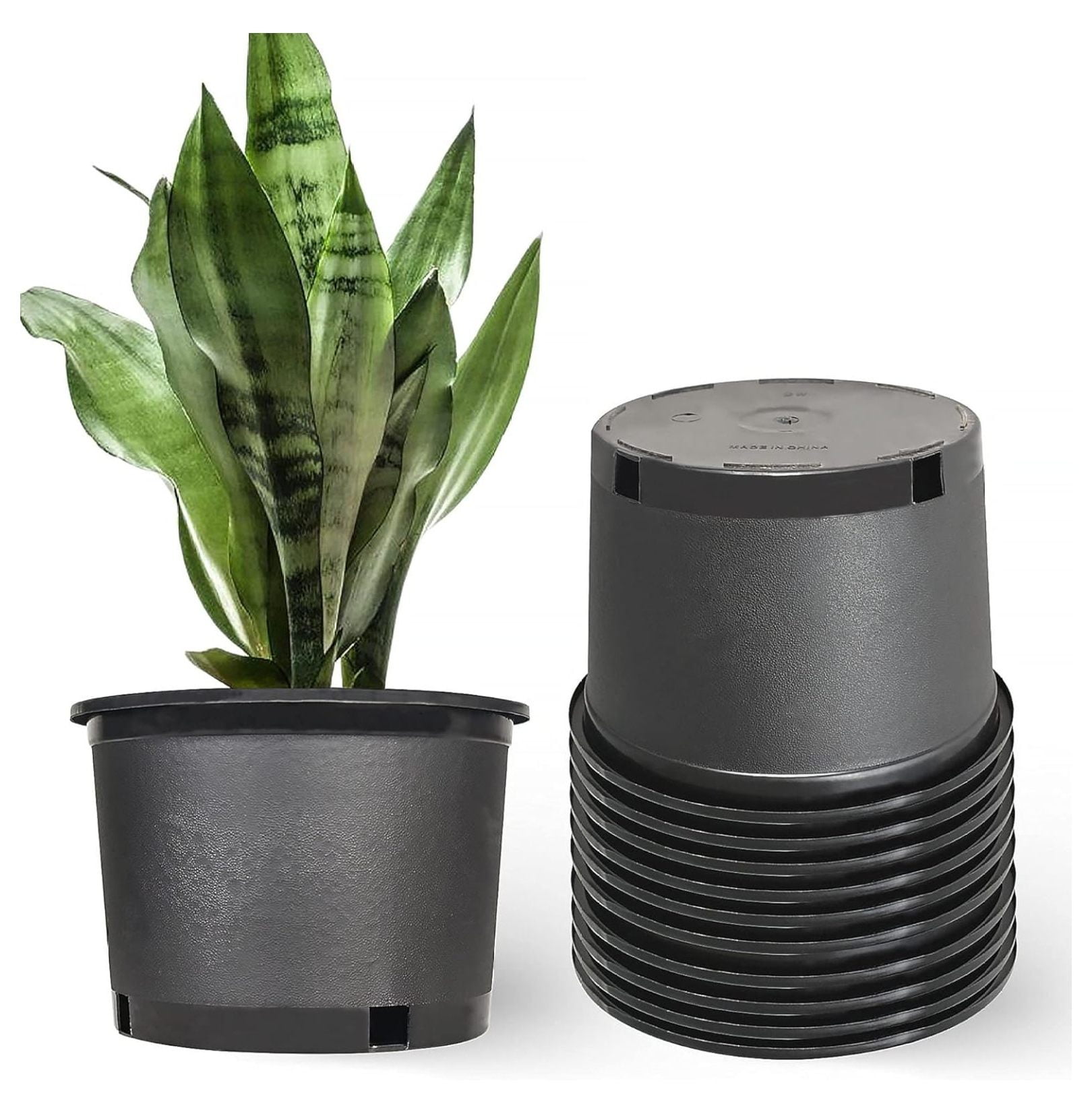 Planter Nursery Pots 1.2 Gallon Pots for Plants, Injection Molded ...