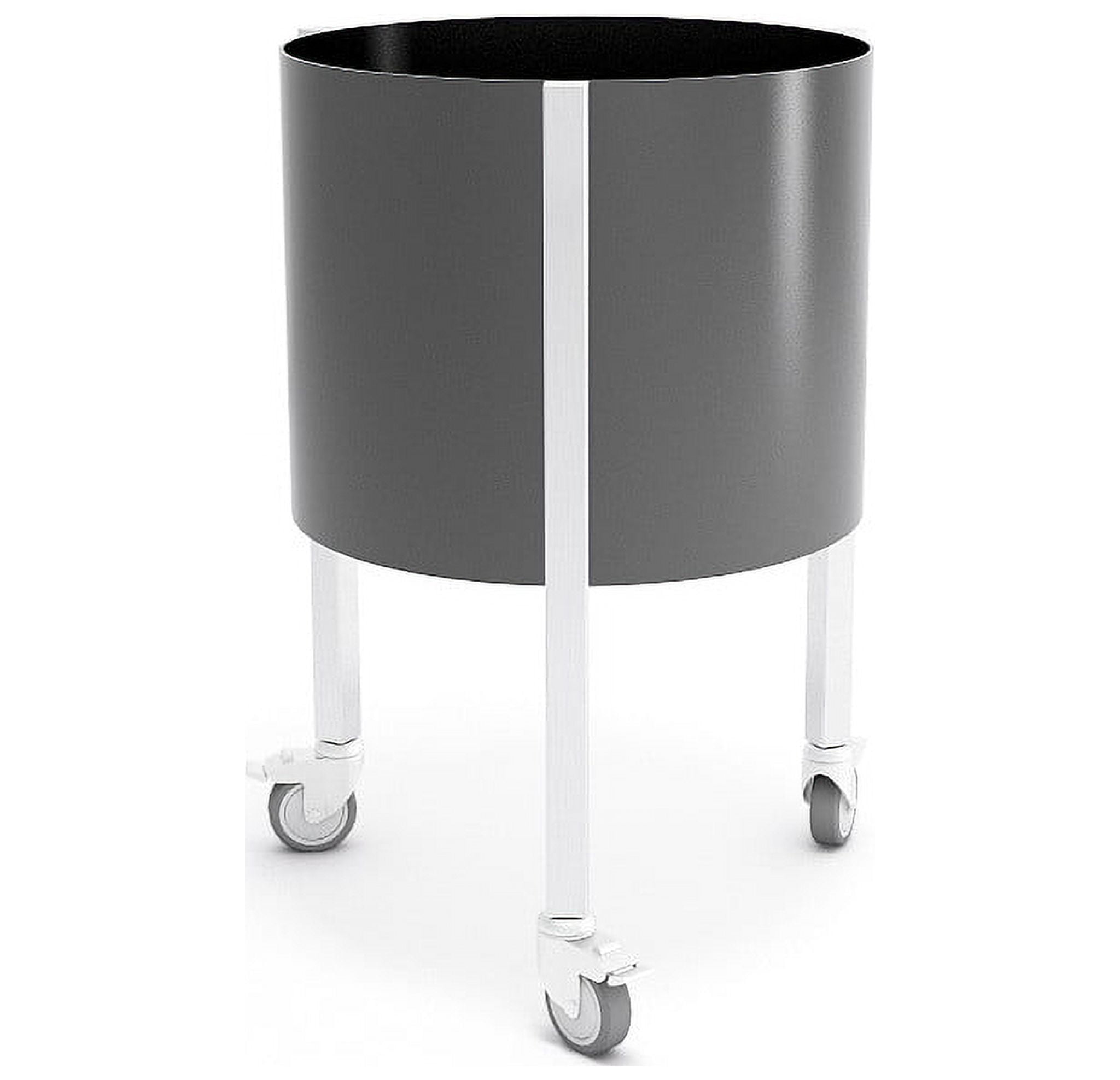 Planter Oasis Black Solid Powder Coated Steel - Walmart.com