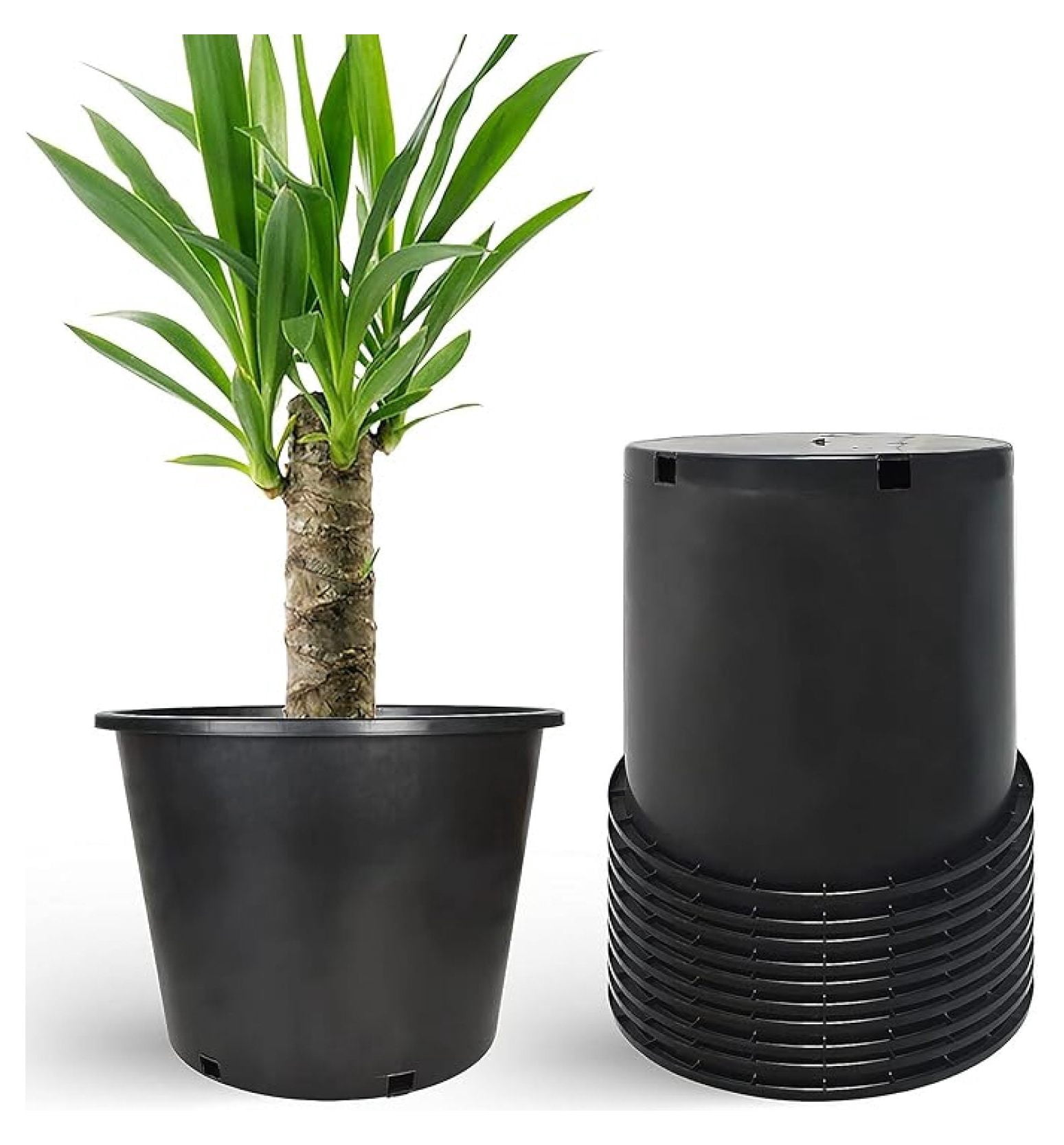 Planter Pots 6.3 Gallon Pots for Plants, Injection Molded Plastic Pots ...