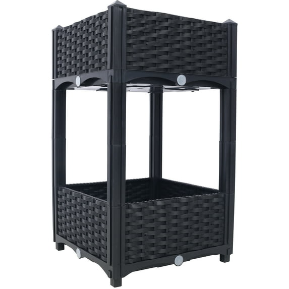 Planter Raised Beds, Elevated Planter Garden Box with Drainage Plug ...