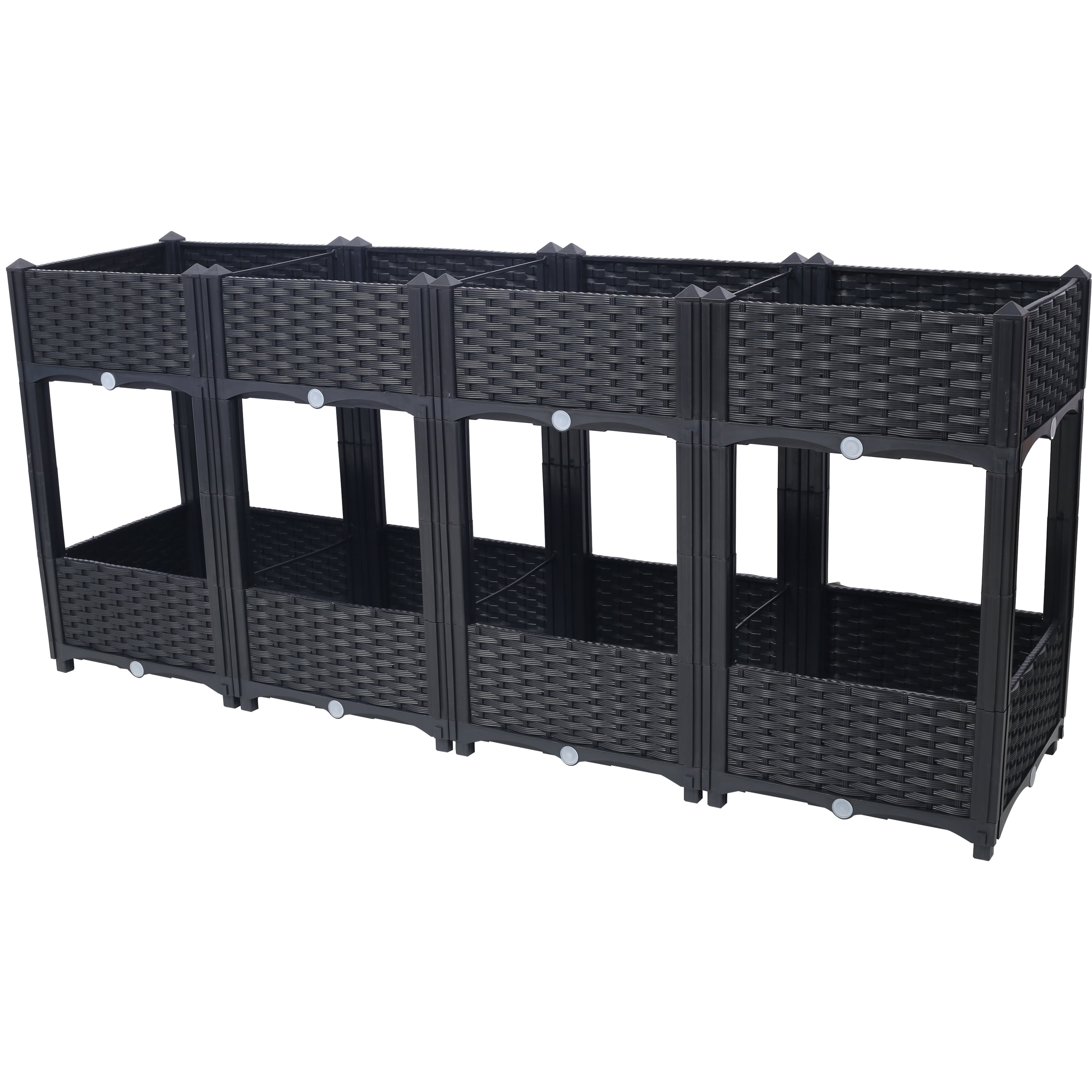 Planter Raised Beds, Elevated Planter Garden Box with Drainage Plug ...