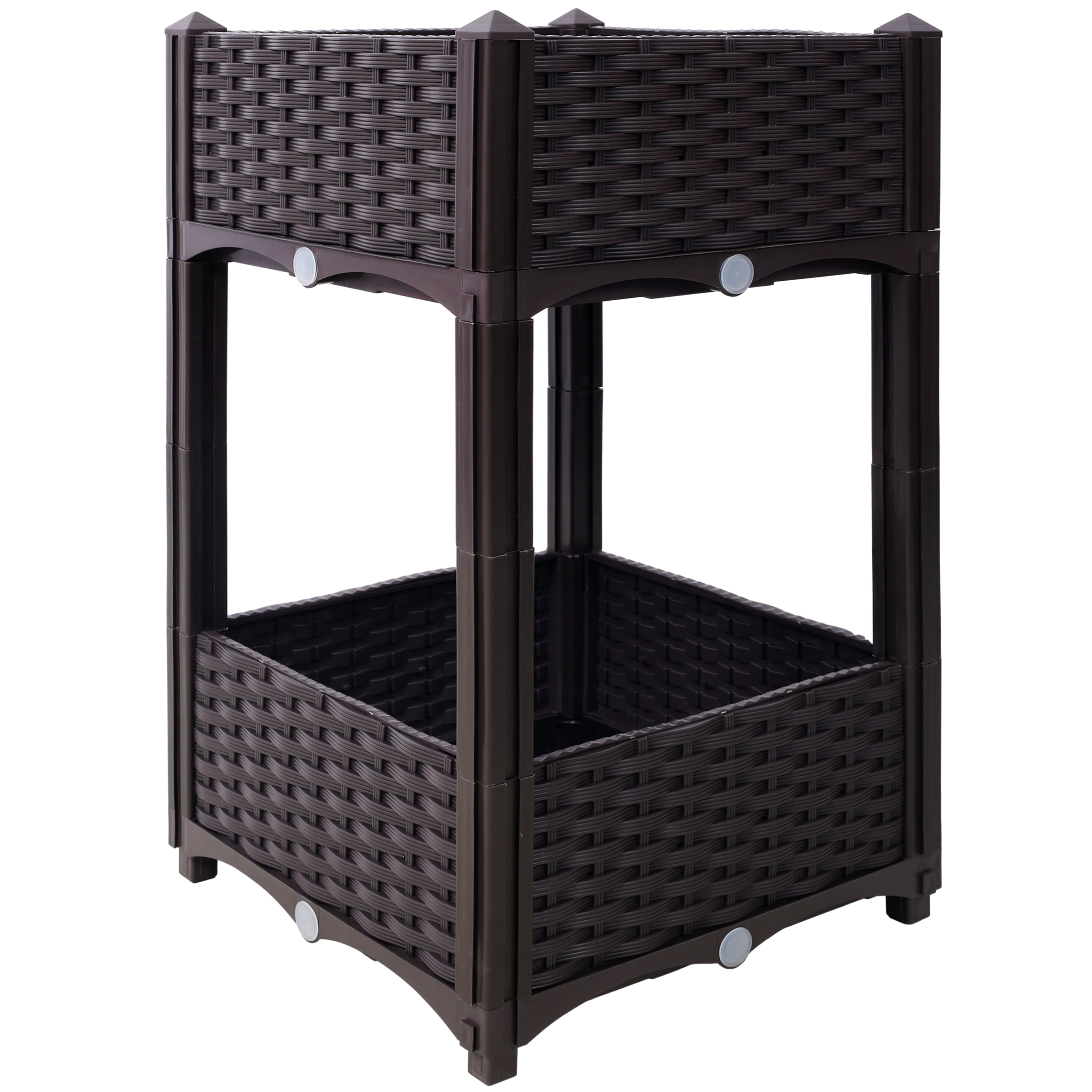 Planter Raised Beds, Elevated Planter Garden Box with Drainage Plug ...