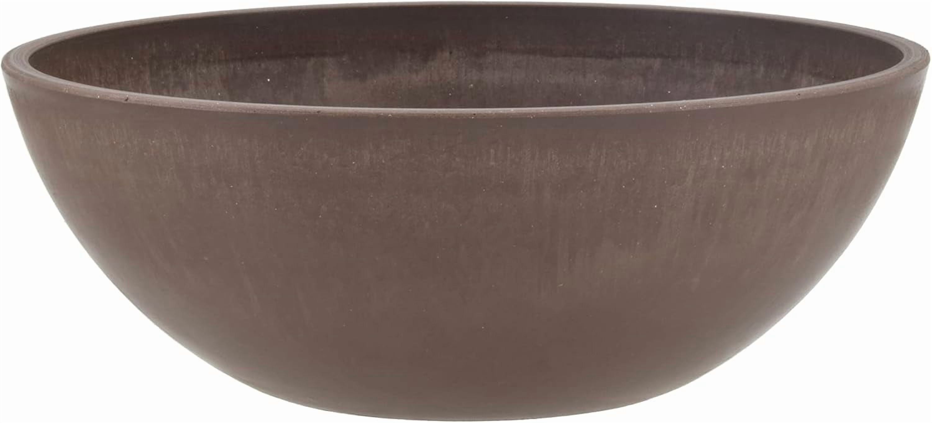 Planter Series Plastic/Stone/Wood Composite Low Bowl Planter – No ...