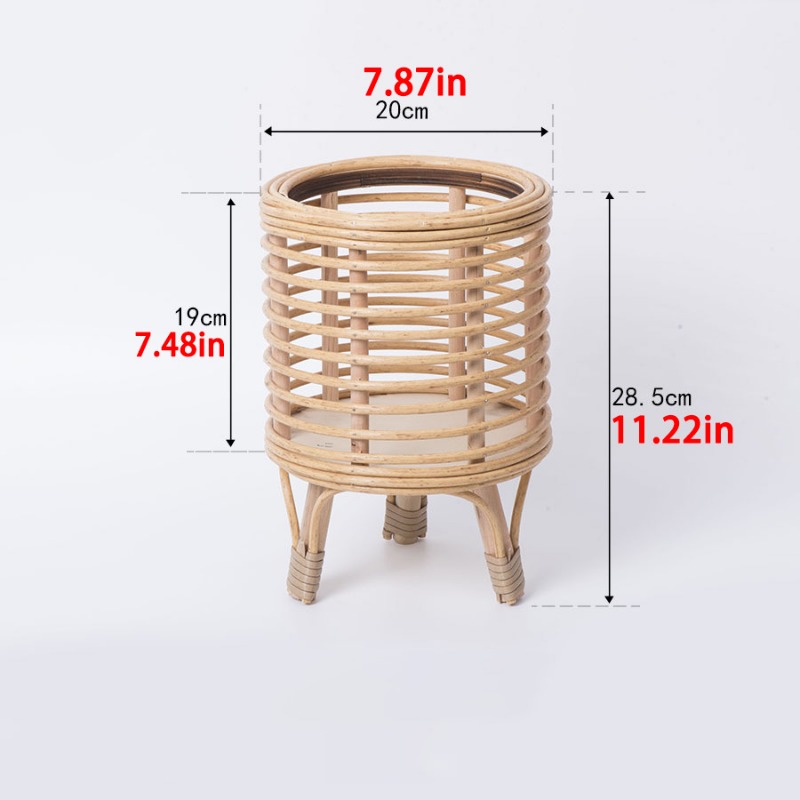 Planter Stand Basket Planter Holder Wooden Floor Plant Stand Flowerpot ...
