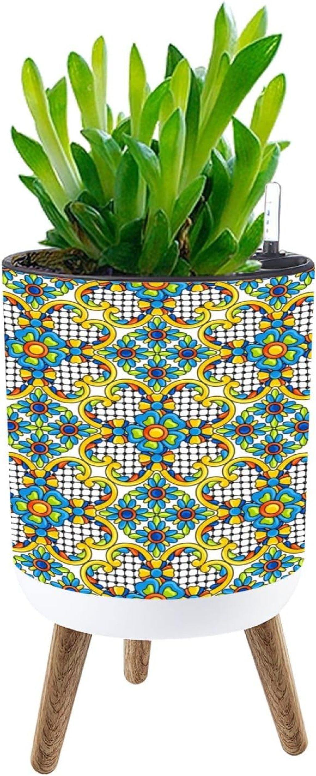 Planter with Stand Mexican talavera ceramic tile seamless pattern ...