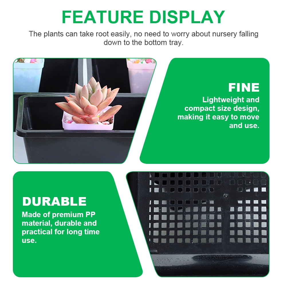 Planter Tray,10 Pcs Rectangle Plants Nursery Tray Gardening Breeding ...