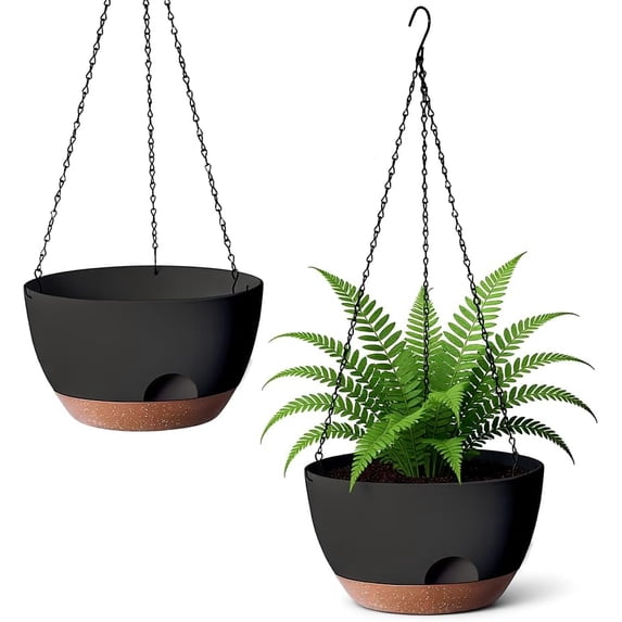 Planter for Indoor , 10 Inch Self-Watering Planters with Drainage Holes ...